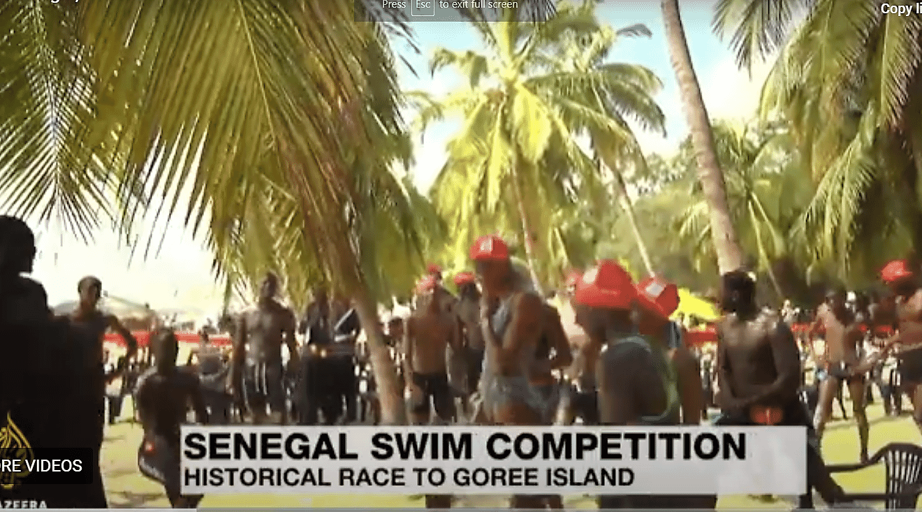 Swim to the island. Open water swim in Senegal. - Song & Story Summit